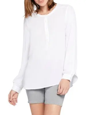 NYDJ Simone Popover Blouse - Optic White