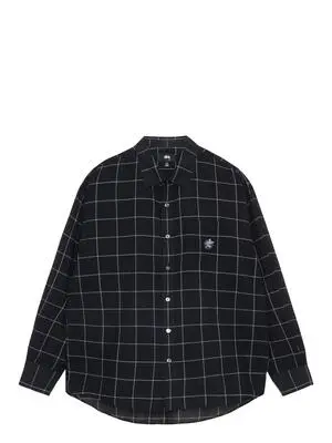 StÜssy Light Weight Classic Shirt Windowpane - Black