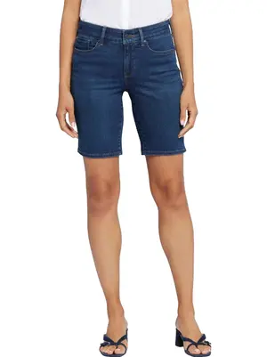 NYDJ Ella Side Slit Denim Shorts - Palace