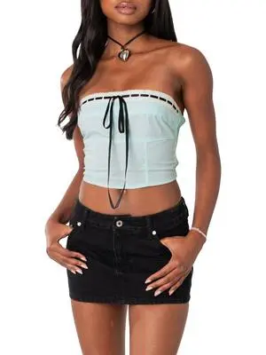 EDIKTED EDIKTED Poplin Bustier Top