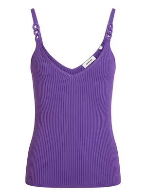 Sandro Ribbed-knit Tank - Purple