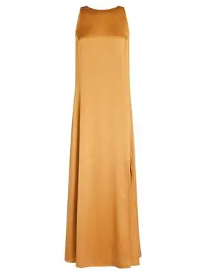 Loulou De Saison Loulou Studio Mina Silk-satin Midi Dress - Camel