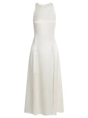 Loulou De Saison Loulou Studio Mina Silk-Satin Midi Dress Ivory