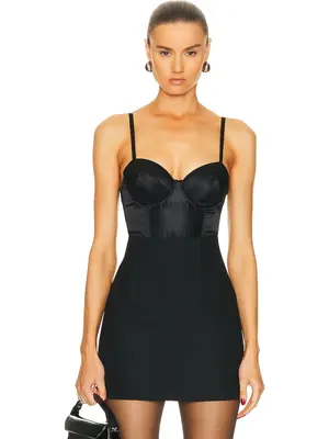 Fleur Du Mal Fleur Du Mal Satin Bullet Bodysuit Black