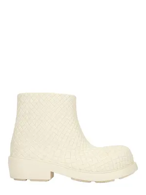Bottega Veneta Fireman Ankle Boots - Sea Salt