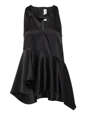 JW Anderson Asymmetric Satin Top - Black