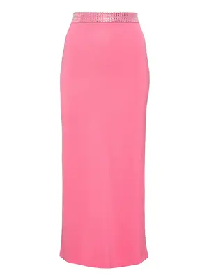 David Koma Crystal-embellished Midi Skirt - Pink