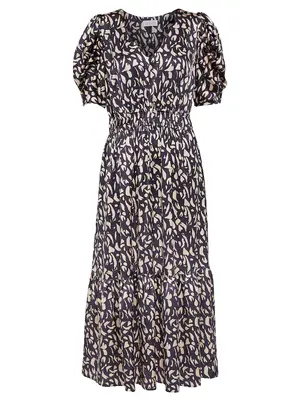 Velvet By Graham & Spencer Lyuda Printed Midi Dress - Multicoloured