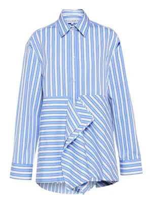 JW Anderson Striped Peplum Shirt - Blue