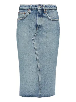 MAISON MARGIELA Denim Midi Skirt - Blue