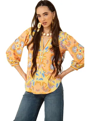 Hale Bob Hale Bob Savannah Jersey Top Yellow