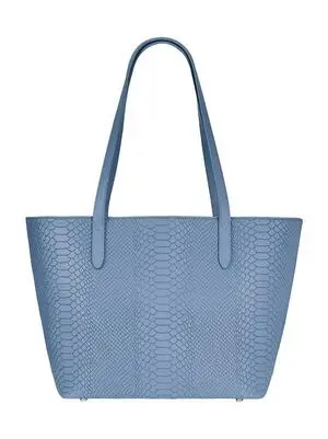 Gigi New York Teddie Embossed Python Tote - Blue