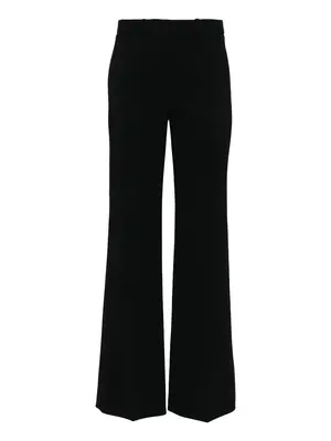 JOSEPH Pressed-crease Flared Trousers - Black