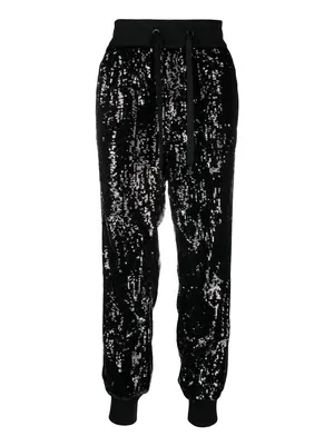 Dolce & Gabbana Sequin-embellished Trousers - Black