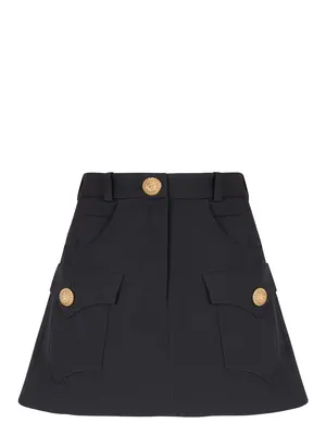 BALMAIN Balmain Panelled Wool Mini Skirt
