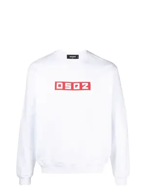 Dsquared2 Logo-appliqué Cotton Sweatshirt - White