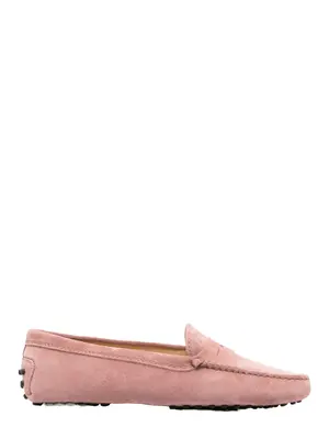 TOD'S Gommino Suede Penny Loafers - Pink