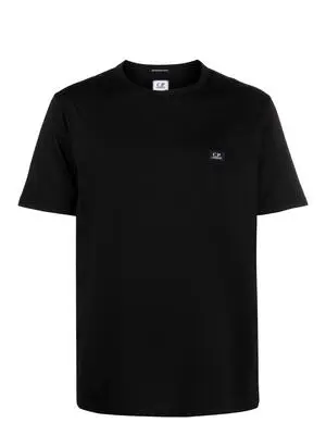 C.P. COMPANY Logo-patch Cotton T-shirt - Black
