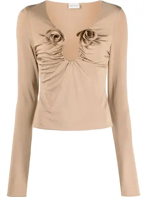 MAGDA BUTRYM Magda Butrym Floral-Appliqué Blouse