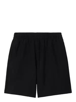 Burberry Logo-appliqué Cotton Shorts - Black