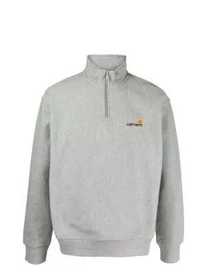 Carhartt Work In Progress American Script Half-zip Sweatshirt - Grey