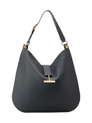 TOM FORD Large Tara Leather Shoulder Bag - Black