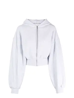 ALEXANDER WANG Alexander Wang Zip-Up Cropped Hoodie