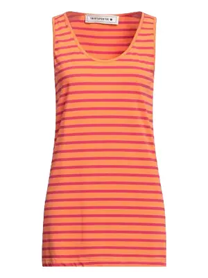 SHIRTAPORTER Striped Jersey Tank Top - Orange