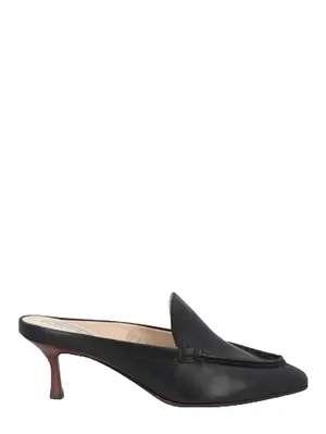 TOD'S Leather Mules - Black