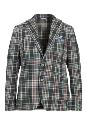 MANUEL RITZ Tartan Blazer - Blue