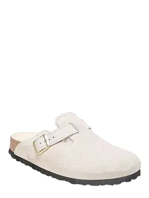 Pink BIRKENSTOCK Boston Shearling Clogs White,ivory