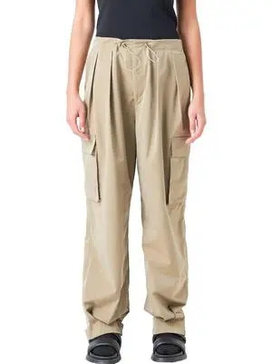 GREY LAB Pleated Low Rise Cargo Pants - Khaki