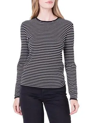 English Factory Striped Crewneck Sweater - Black/white