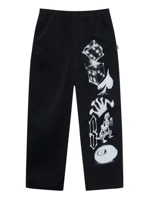 StÜssy Airbrush Icon Beach Pant - Black