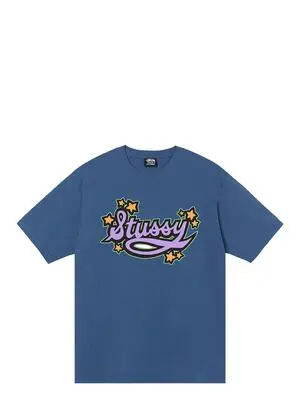 StÜssy Star Script Tee 'midnight - Blue