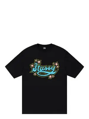 StÜssy Star Script Tee - Black