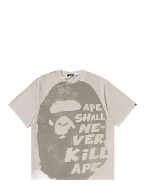 A BATHING APE Big Ape Head Tee 'ivory' Cream