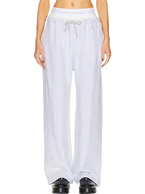 Alexander Wang Alexander Wang Wide Leg Sweatpant Light Heather Grey