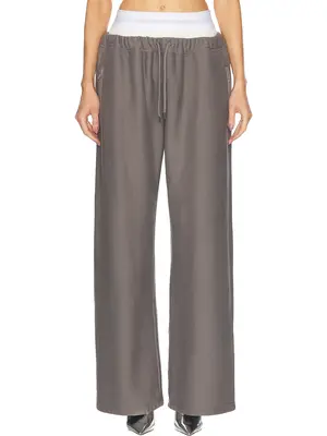 Alexander Wang Alexander Wang Wide Leg Sweatpant Washed Granite