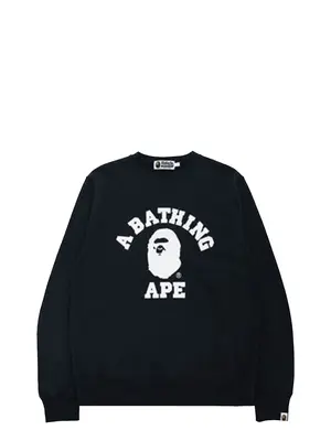 A BATHING APE College Crewneck - Black