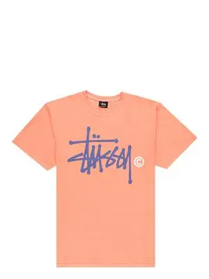 StÜssy Basic Logo Pig. Dyed Tee 'neon - Orange