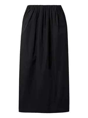 Mara Hoffman Net Sustain Billie Organic Cotton-poplin Midi Skirt - Black