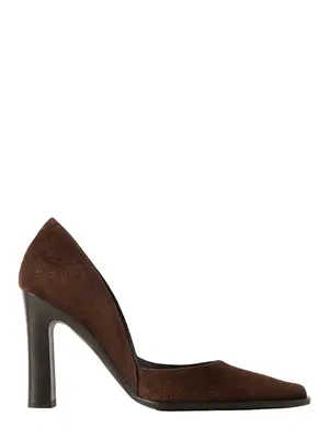 THE ROW The Row Mae Suede Pumps Brown