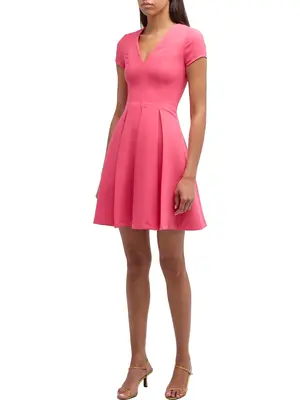 Emporio Armani Emporio Armani Emma Pleated Fit-&-Flare Mini Dress Honeysuckle