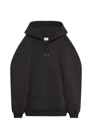 COURREGES Logo-embroidered Hooded Dress - Black