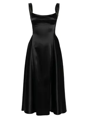 ATU BODY COUTURE Satin-finish Sleeveless Dress - Black