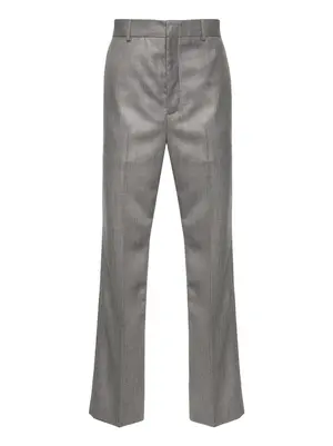 Acne Studios Pressed-crease Mélange Trousers - Grey