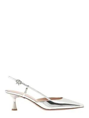 GIANVITO ROSSI Gianvito Rossi Ascent 55mm Leather Pumps Silver