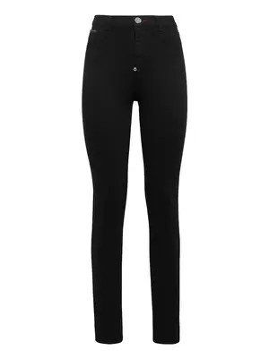Philipp Plein High-waisted Super-skinny Jeans - Black