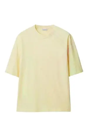 Burberry Check-print Cotton T-shirt - Yellow